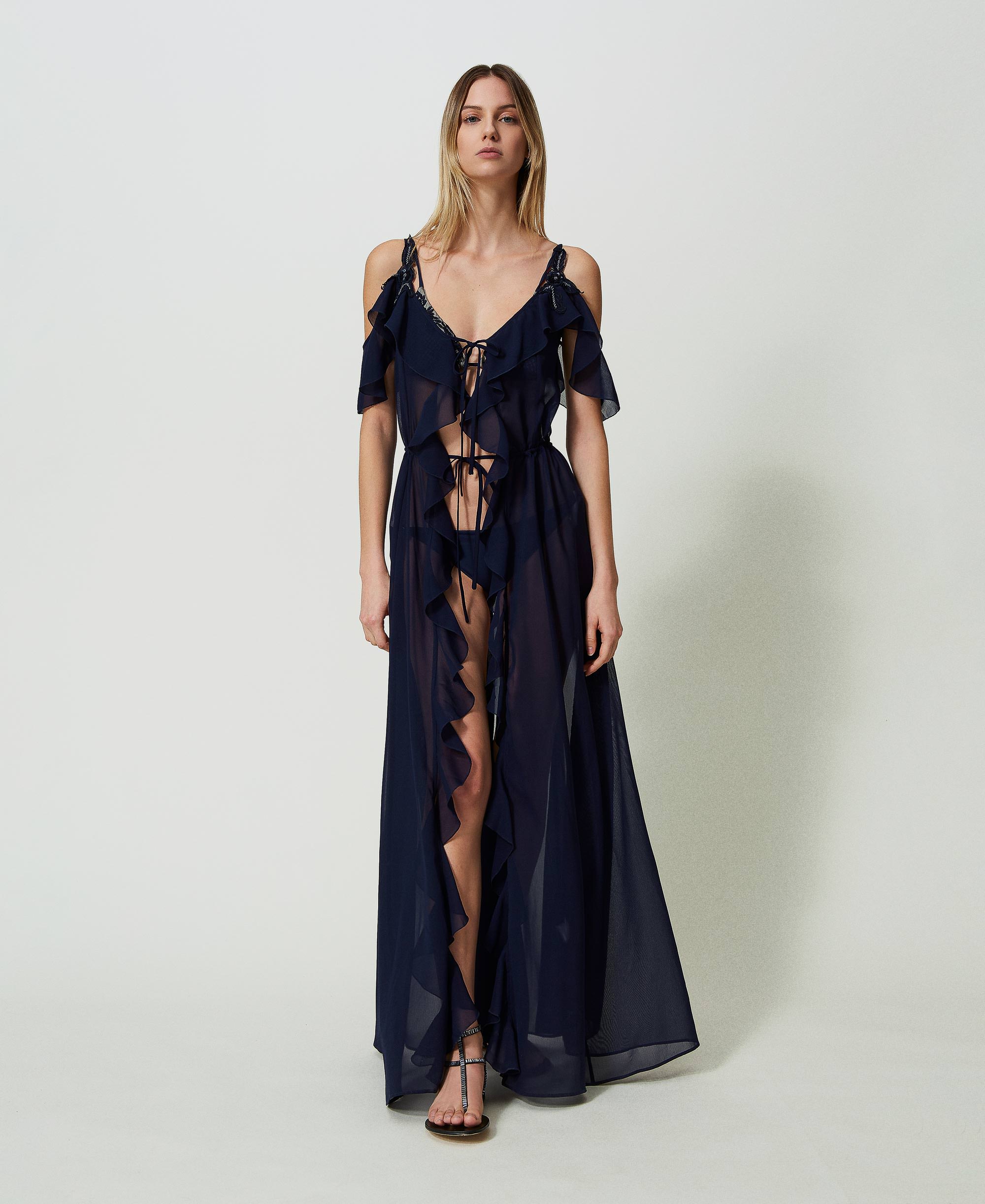 Длинное платье из жоржета 241LM2LDD TWINSET — купить в интернет ...